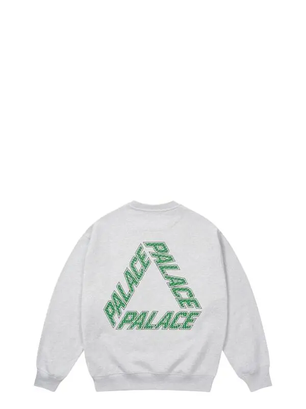 PALACE Collegiate P3 Crew - Grey Marl