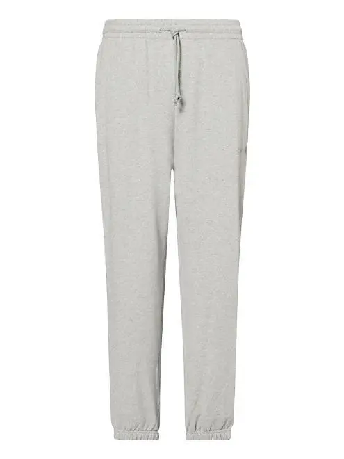 Calvin Klein Brand-embroidery Tapered-leg Cotton-blend Jogging Bottoms - Grey Heather