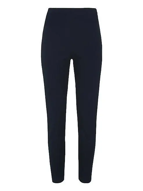 Whistles Slim Fit Stretch-cotton Trousers - Navy