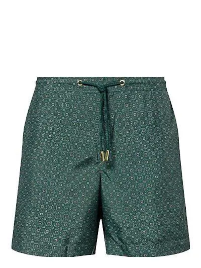 Orlebar Brown Printed Swim Shorts - Tarragon Green