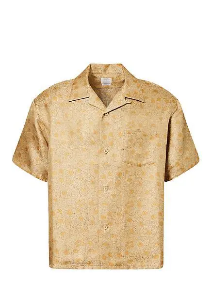 Visvim Crosby Floral-print Silk-blend Shirt - Beige