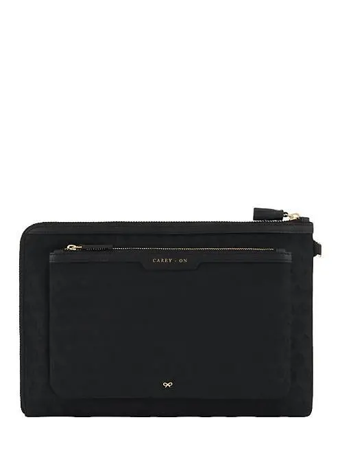 ANYA HINDMARCH Journey Essentials Woven Pouch - Black