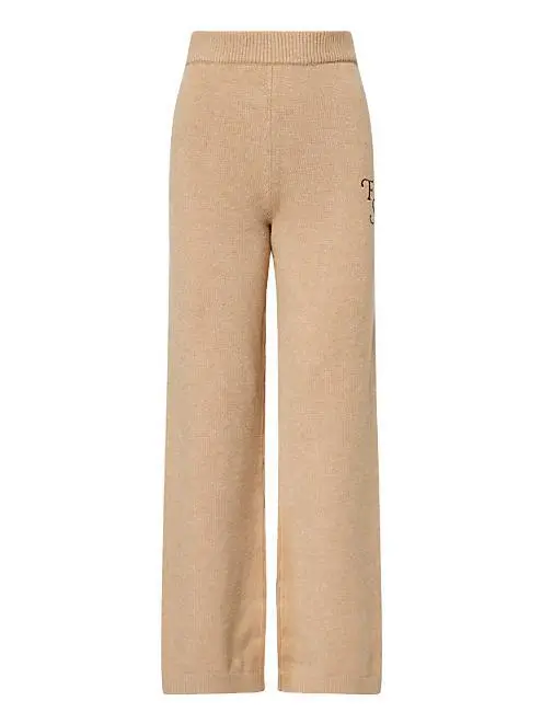 4TH & RECKLESS Wide Leg Knitted Trousers - Camel