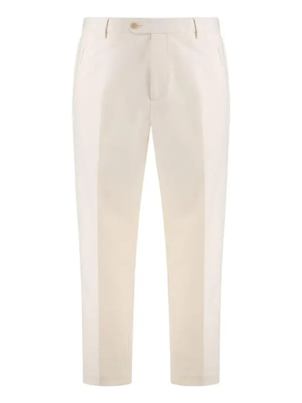 UMIT BENAN Brushed Cotton Trousers - Cream