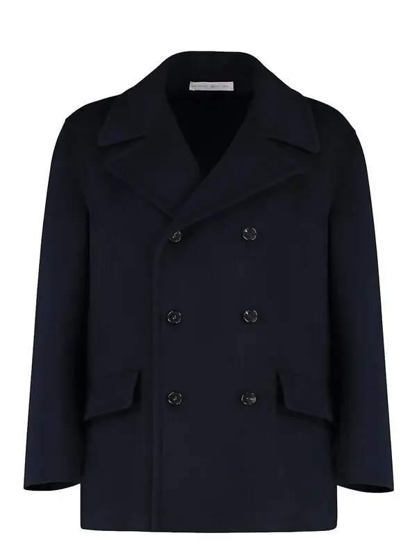 UMIT BENAN The Good Cashmere And Virgin Wool Peacoat - Dark Navy