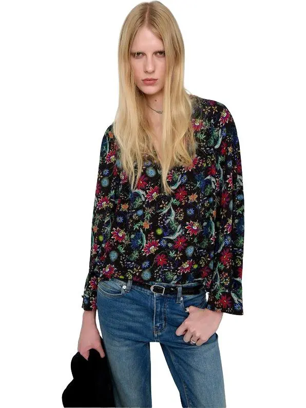 Zadig&Voltaire Printed Viscose Tunic - Natural