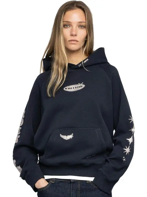 Zadig&Voltaire Georgy Embellished Cotton Sweatshirt - Natural