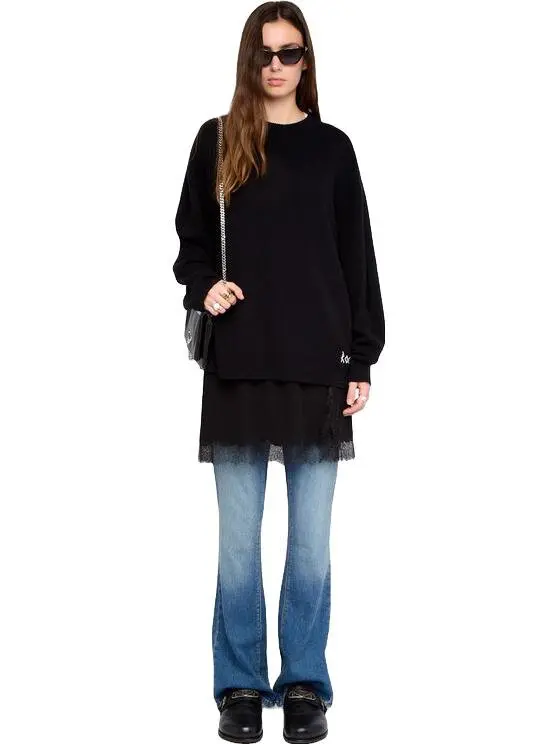 Zadig&Voltaire Swyna Jeweled Button Sweater - Black