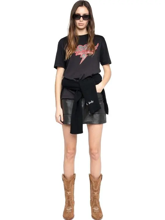 Zadig&Voltaire Embellished Edwin T-shirt - Black