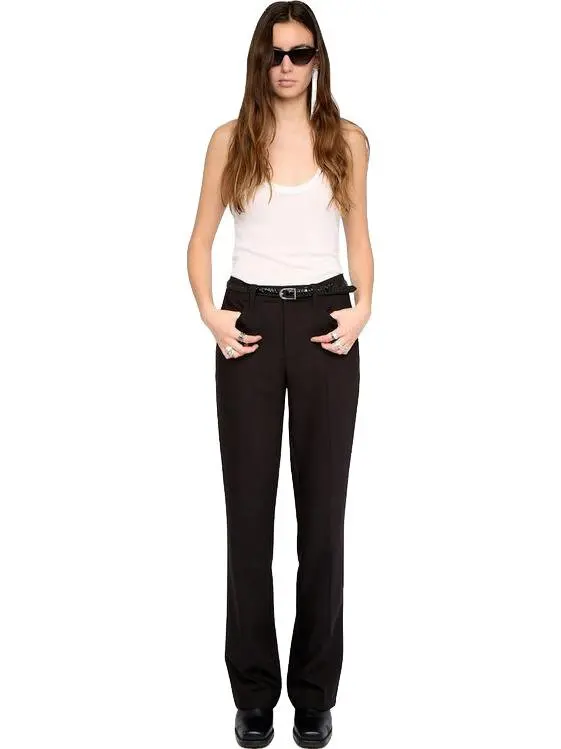 Zadig&Voltaire Tailored Trousers In Suiting Fabric - Black