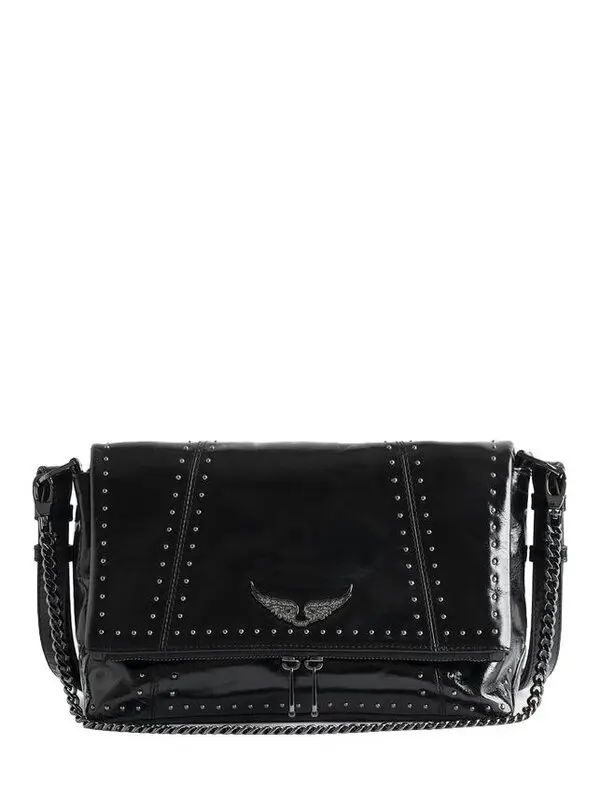 Zadig&Voltaire Rocky Ii Vintage Studded Leather Bag - Black