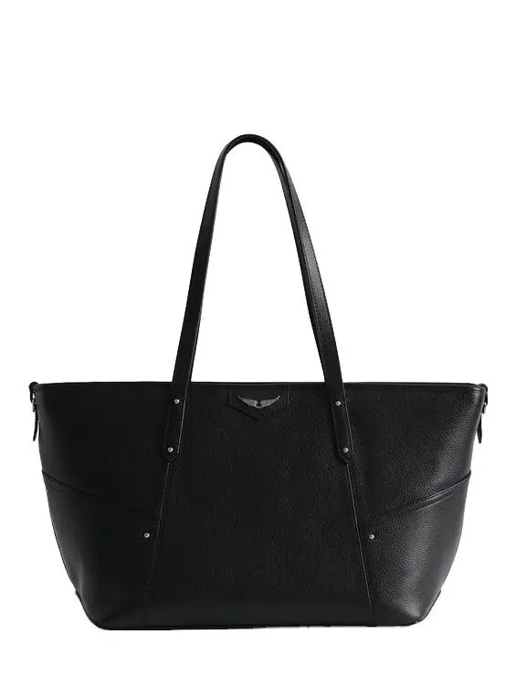 Zadig&Voltaire Grained Leather Tote Bag - Black