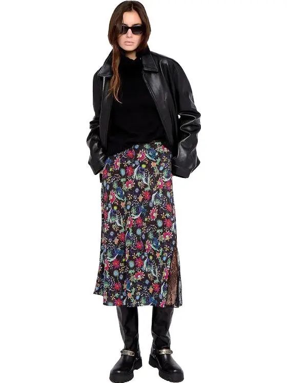 Zadig&Voltaire Jayla Printed Skirt - Red