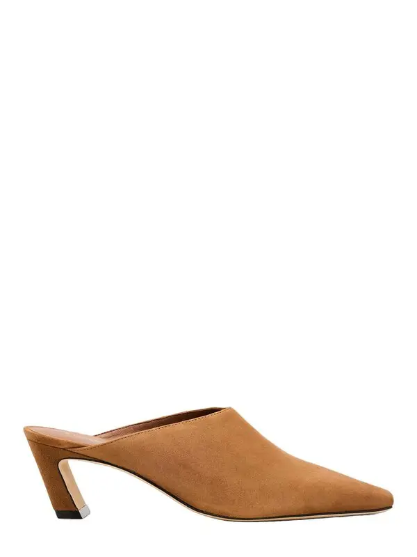 STUART WEITZMAN 50mm Stassi Suede Mules - Toasted Al