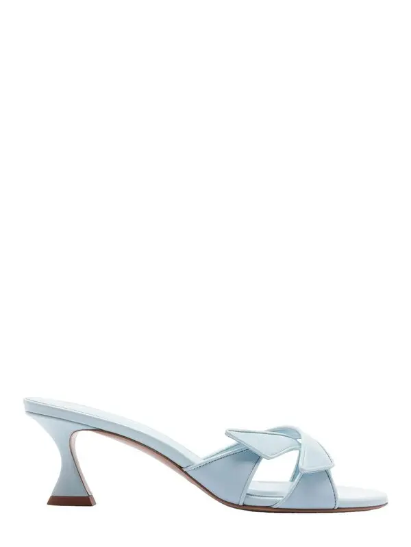 ALEXANDRE BIRMAN Tita Cross 60mm Leather Kitten-heel Sandals - Dust Blue