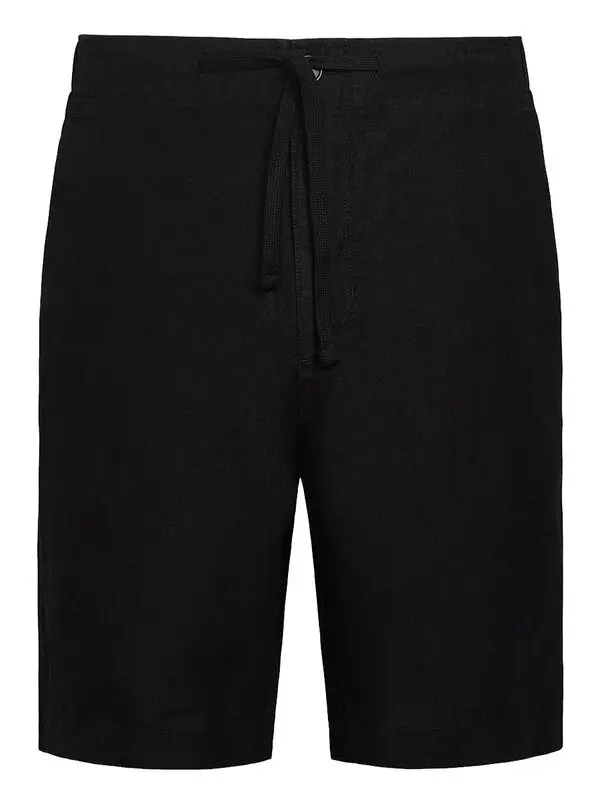 Vince Lightweight Hemp Relaxed Shorts - Black