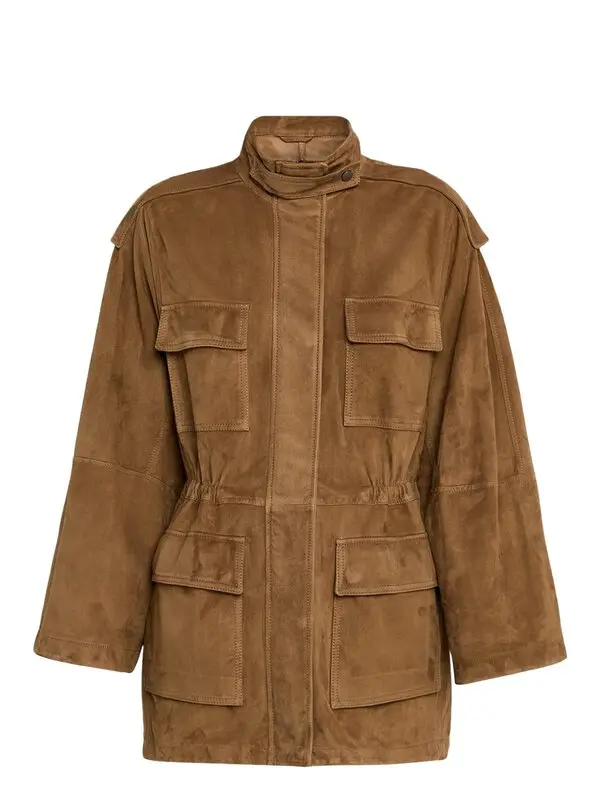 Brunello Cucinelli Couture Suede Utility Jacket - Root