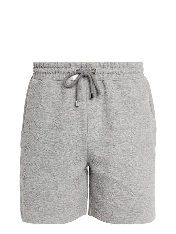 Amiri Drawstring Bone Motif Sweatshorts - Stone
