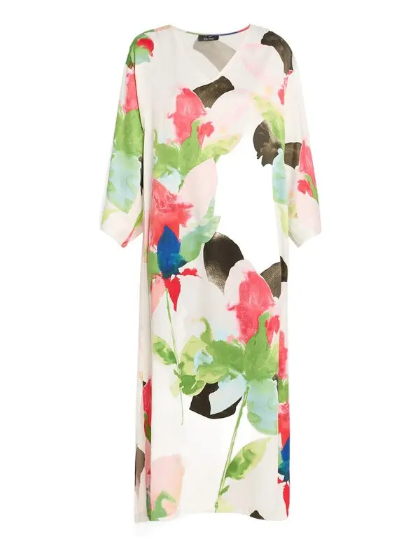 Natori Floral-print Midi Caftan - Mlt