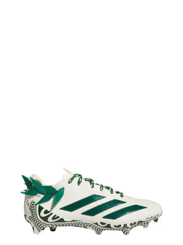 Adidas Adizero Electric Ii Polynesian Bowl Football Cleats - Cream White / Collegiate Green / Cream White
