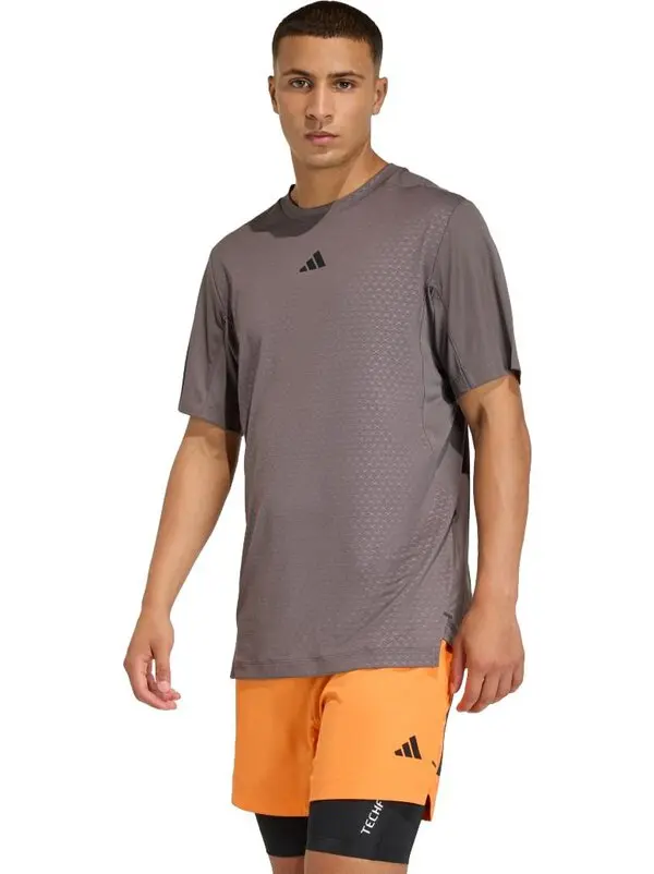 Adidas D4t Power 3-stripes T-shirt - Charcoal