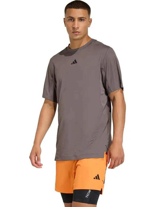 Adidas D4t Power 3-stripes T-shirt - Charcoal