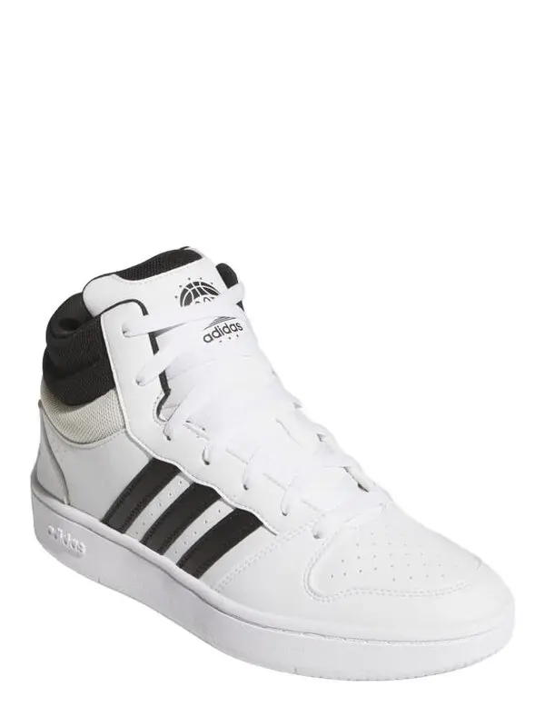 Adidas Hoops Mid Classic Shoes - Cloud White / Core Black / Orbit Grey