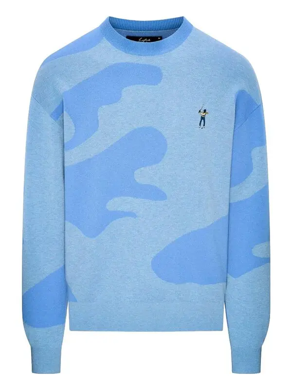 EASTSIDE GOLF Camo Crewneck Sweater - Polaris Blue