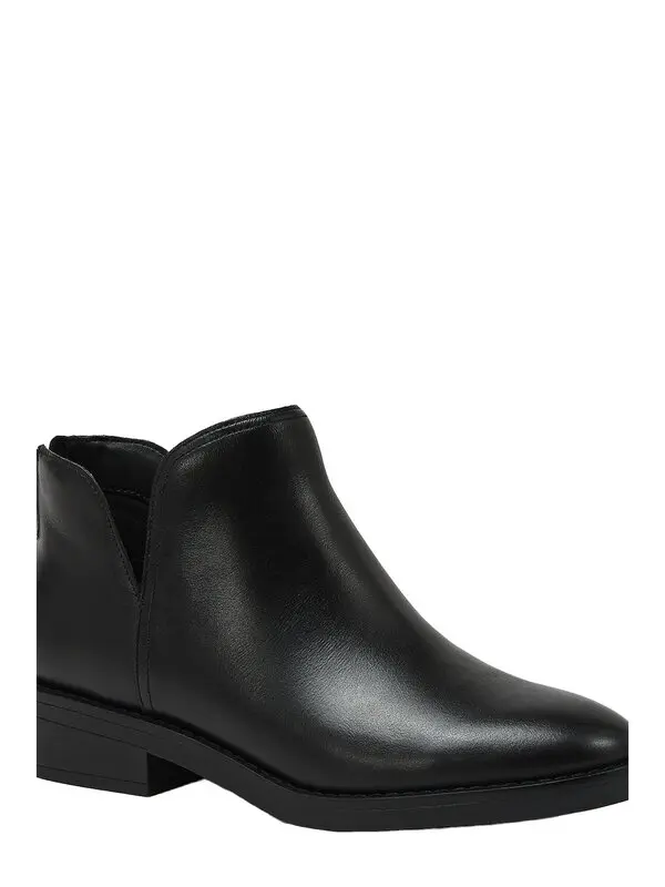 LANDS' END Ankle Booties - Black Leather