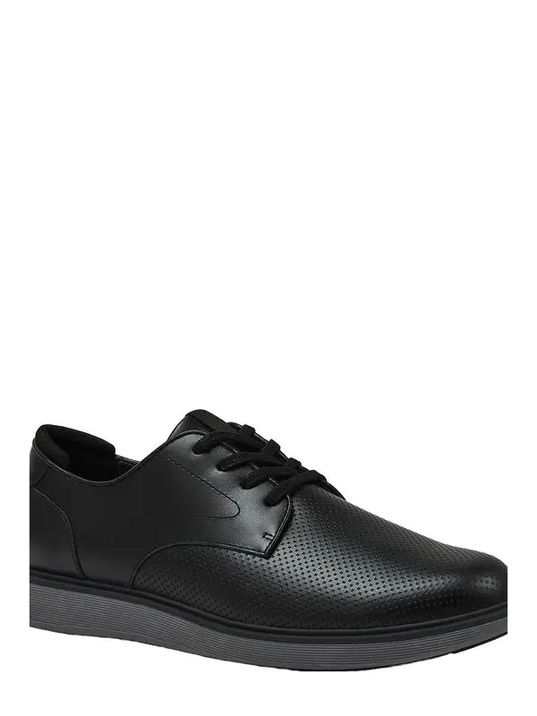 LANDS' END Leather Lace Up Derby Oxford - Black