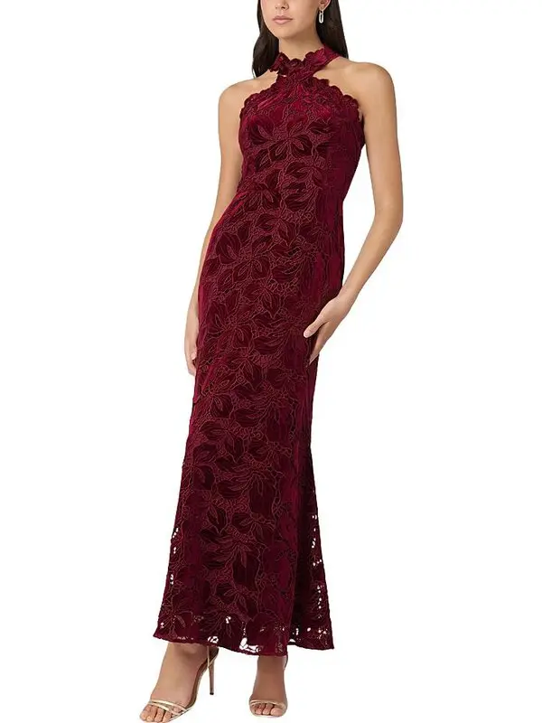 Shoshanna Vera Velvet Dress - Bordeaux