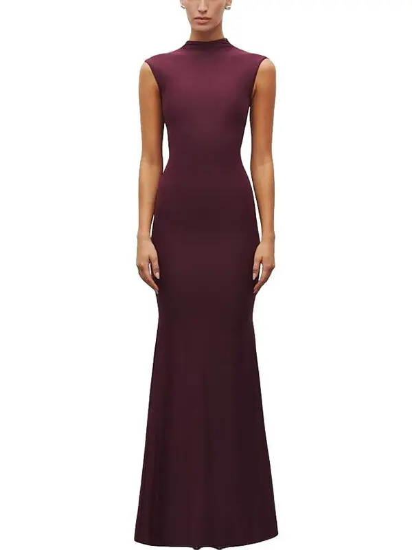 HEIRESS BEVERLY HILLS Contour Maxi Dress - Mauve Wine