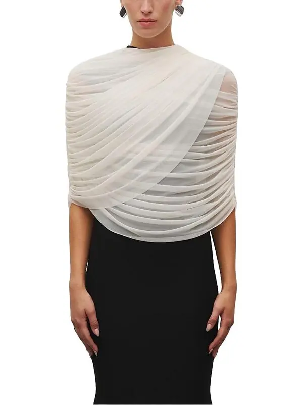 HEIRESS BEVERLY HILLS Sheer Cape - Ivory