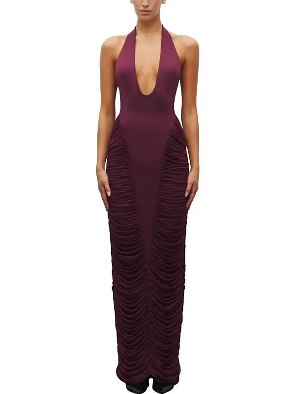 HEIRESS BEVERLY HILLS Sculpt Dress - Mauve Wine