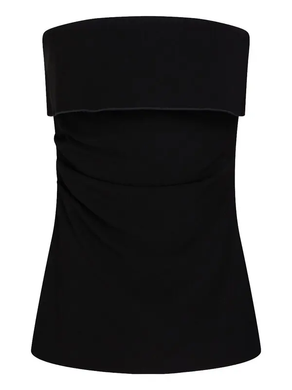 Proenza Schouler Strapless Crepe Top - Black