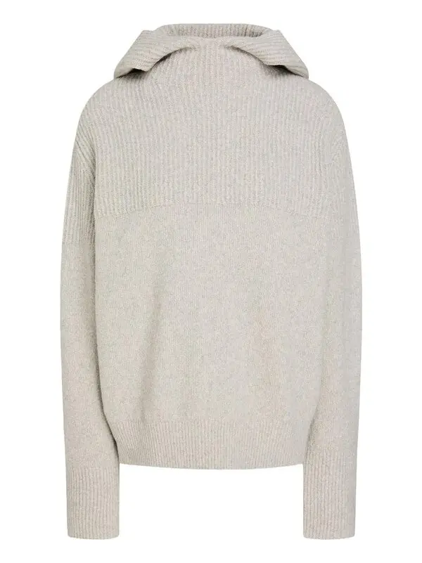 Proenza Schouler Ribbed Cashmere-blend Hoodie - Stone