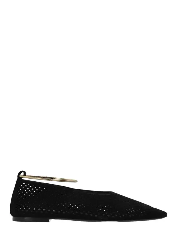 JIL SANDER Leather Ballet Flats - Black