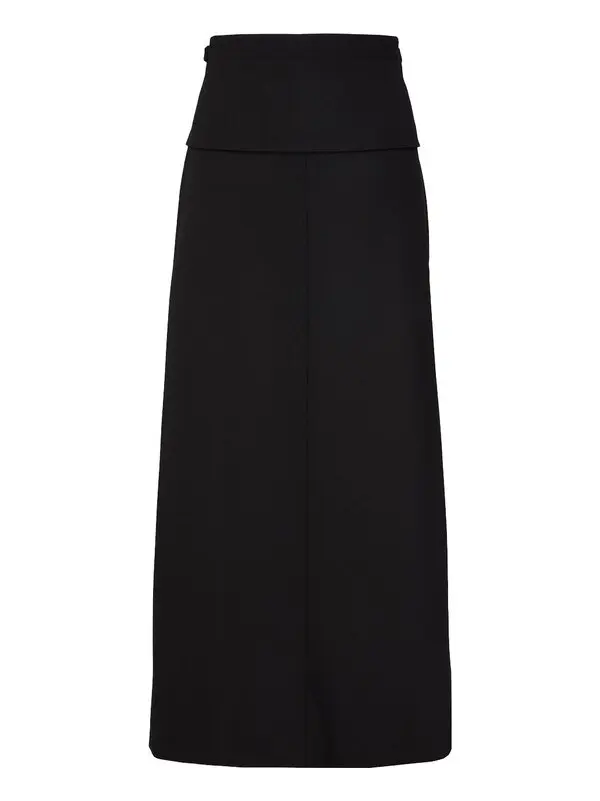 Proenza Schouler Wool-blend Twill Maxi Skirt - Black