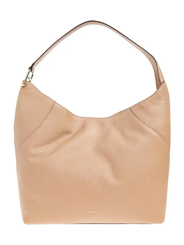 Furla Lara Large Shoulder Bag - Beige