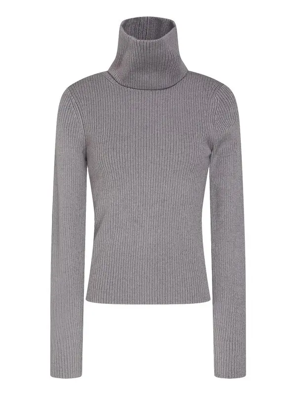 Proenza Schouler Ribbed-knit Turtleneck Sweater - Gray