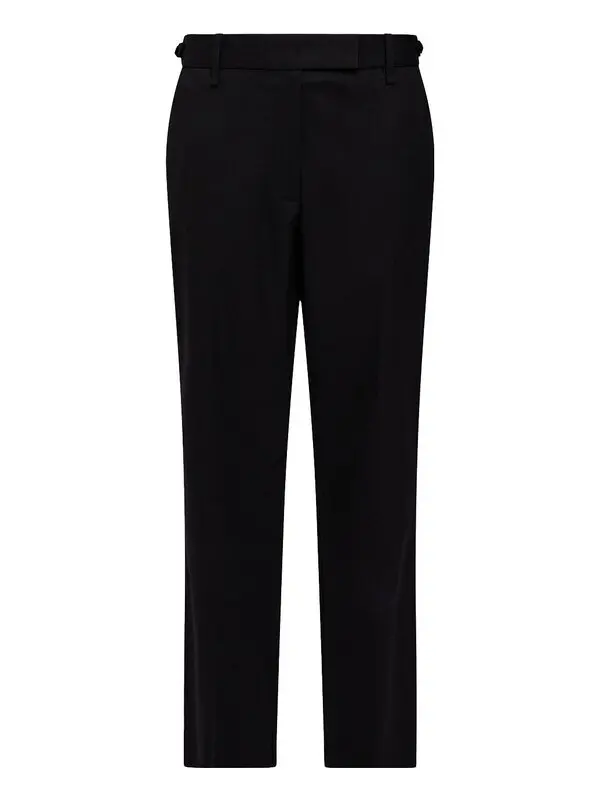 Proenza Schouler Wool-blend Twill Straight-leg Pants - Black