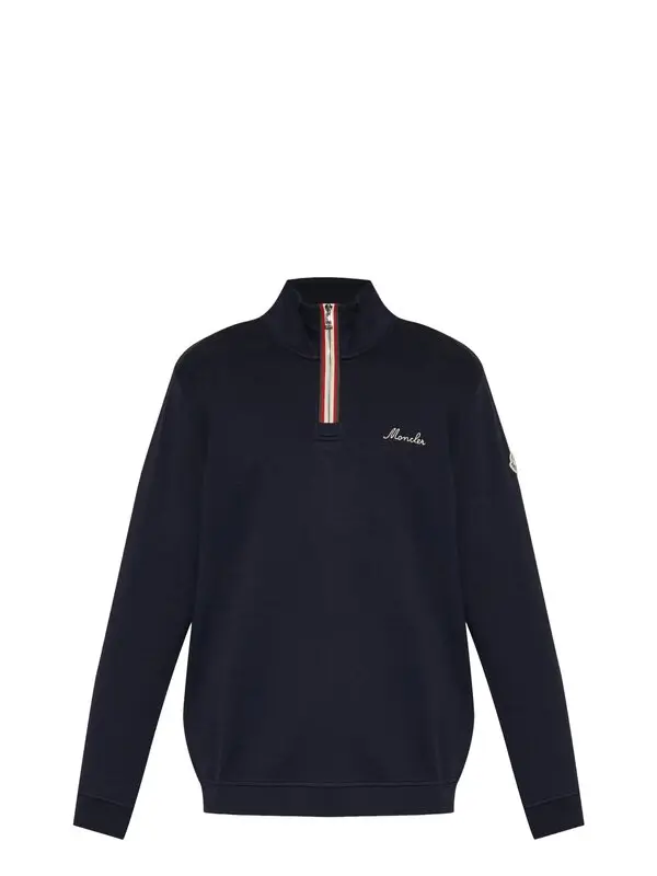 Moncler Sweatshirt With Logo - Navy Blue