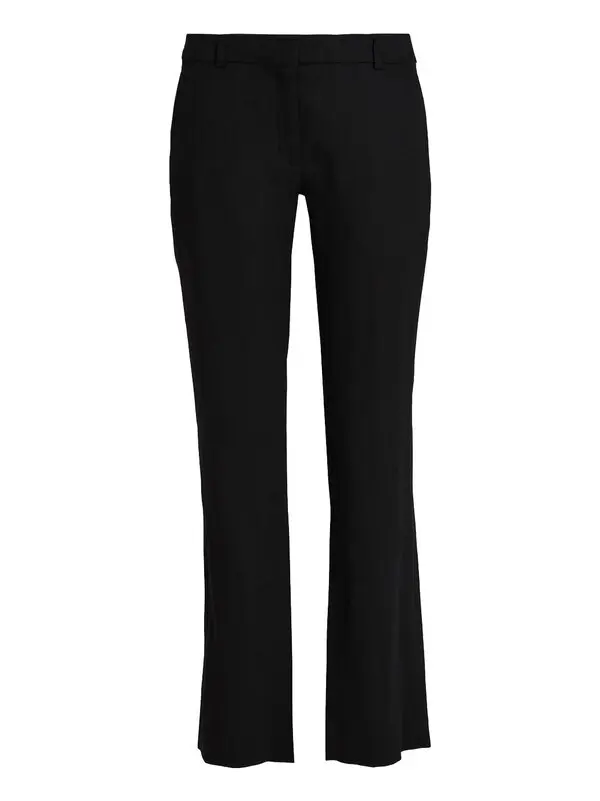 Acne Studios Wool-blend Crepe Straight-leg Pants - Black