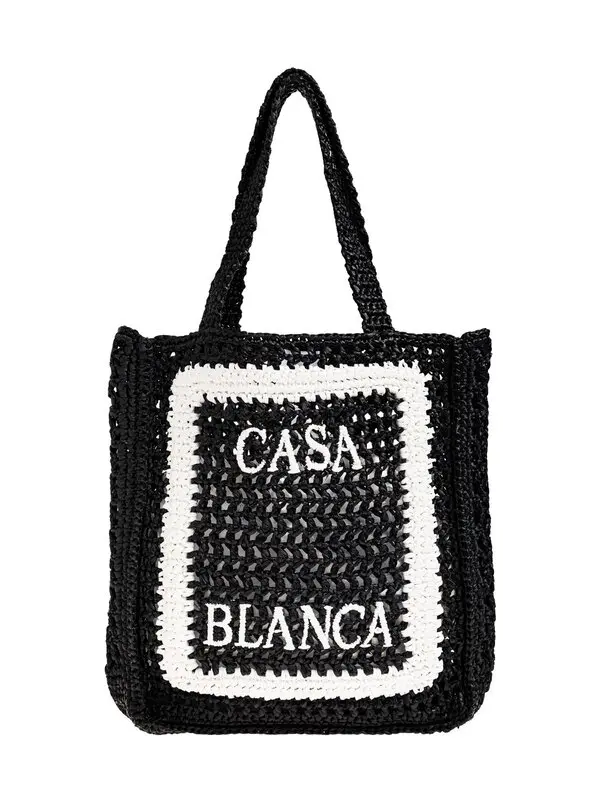 Casablanca Logo Shoulder Bag - Black