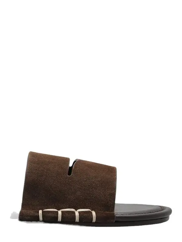 JW Anderson Suede Slides - Brown