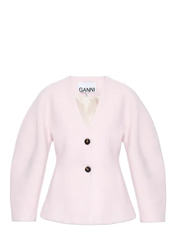 GANNI Tailored Short Coat - Pink
