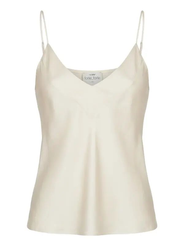 FORTE_FORTE Silk Camisole Top - Cream