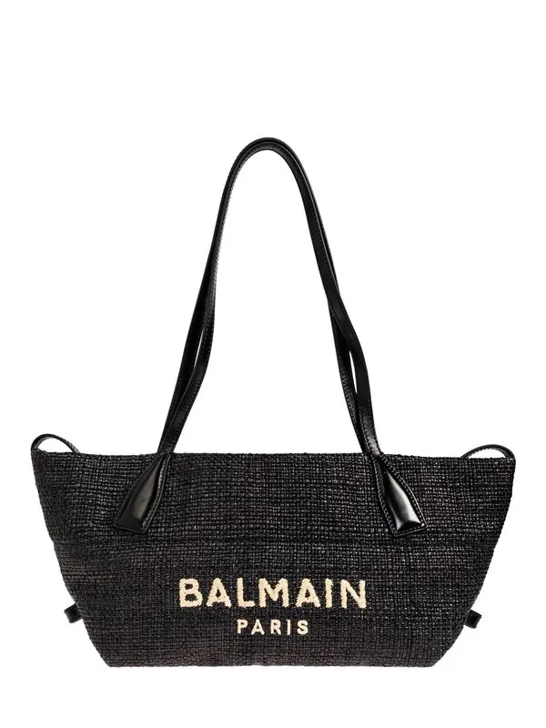 Balmain Woven Shopper Bag - Black