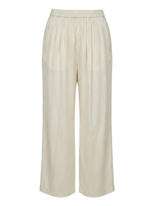 FORTE_FORTE Silk Trousers - Cream