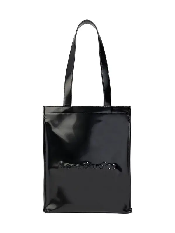Acne Studios Embossed Patent-leather Tote - Black